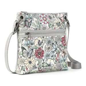 Sakroots Artist Circle Flat Crossbody, Blush In Bloom