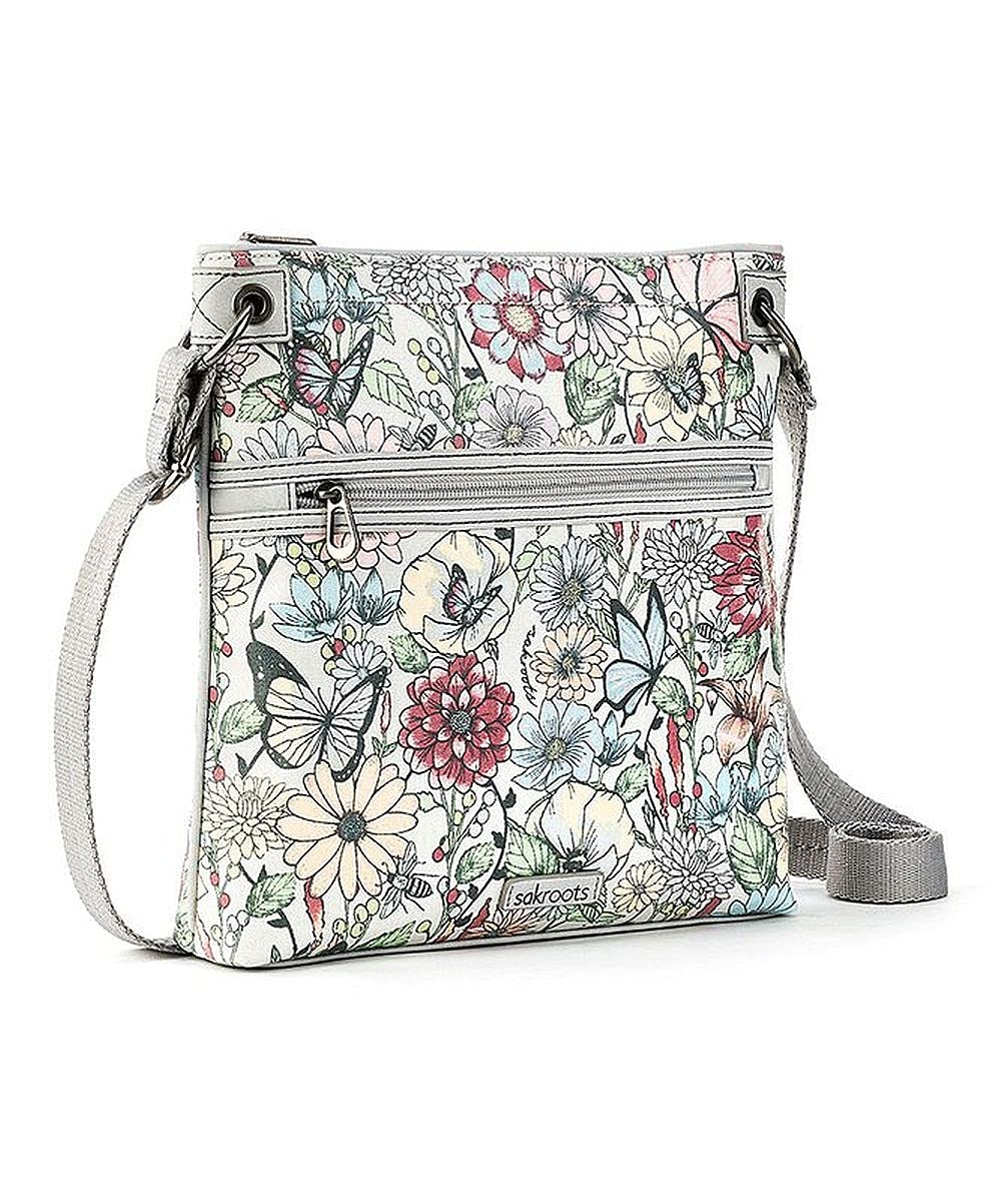 Sakroots Artist Circle Flat Crossbody, Blush In Bloom