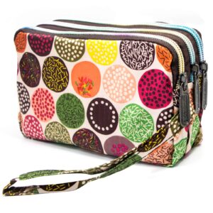 biaotie large capacity wristlet wallet - women printed nylon waterproof handbag clutch purse (f-16)