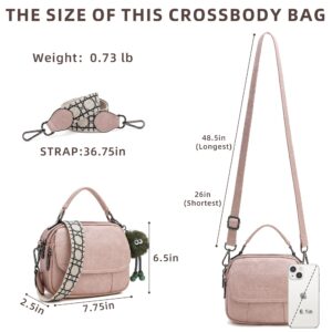 Love Deliver Crossbody Bags for Women Small Leather Purses for Ladies Shoulder Bag with Detachable Straps