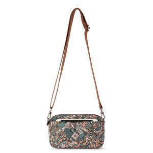 sakroots lodi smartphone crossbody in eco-twill, convertible design, sienna spirit desert