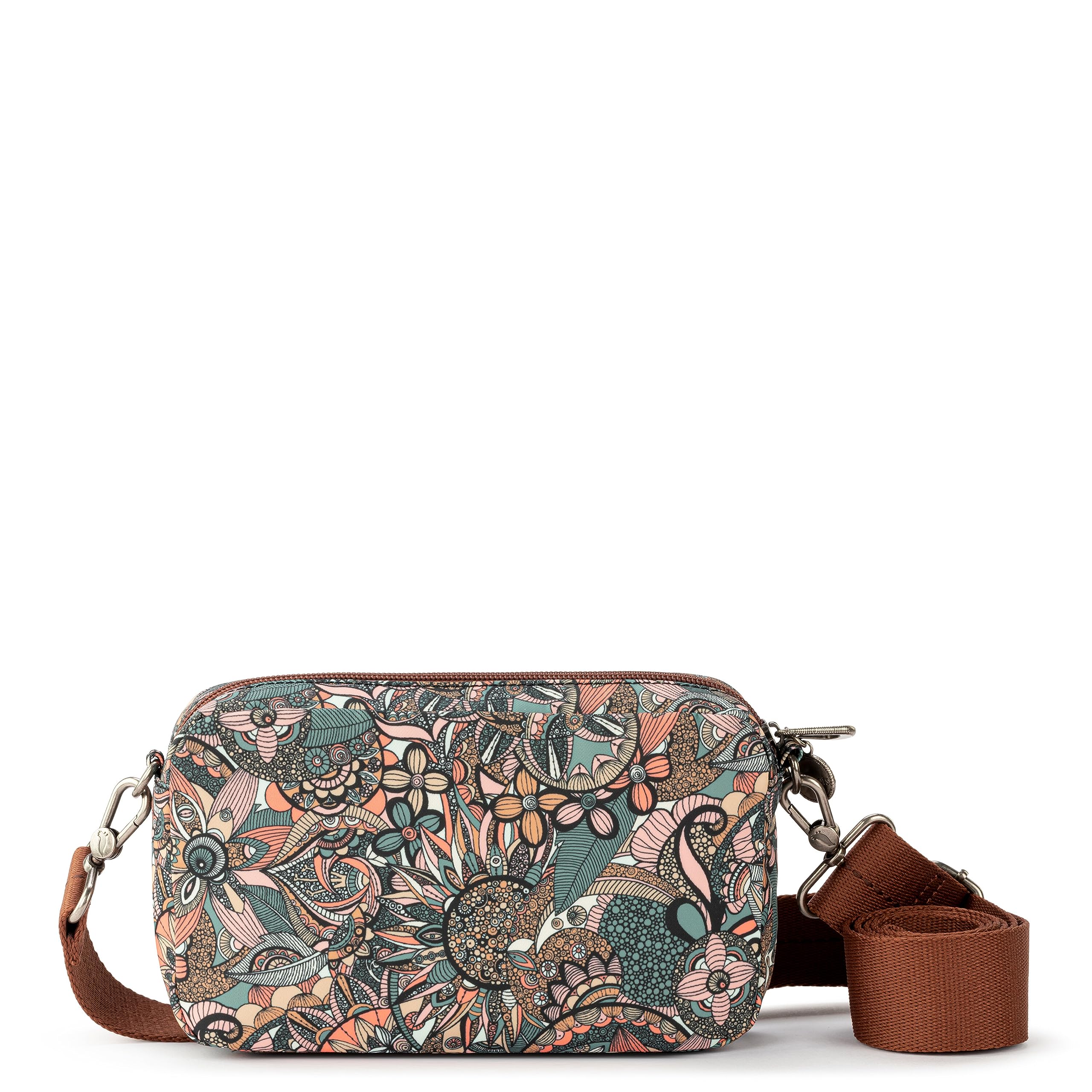 Sakroots Lodi Smartphone Crossbody in Eco-Twill, Convertible Design, Sienna Spirit Desert