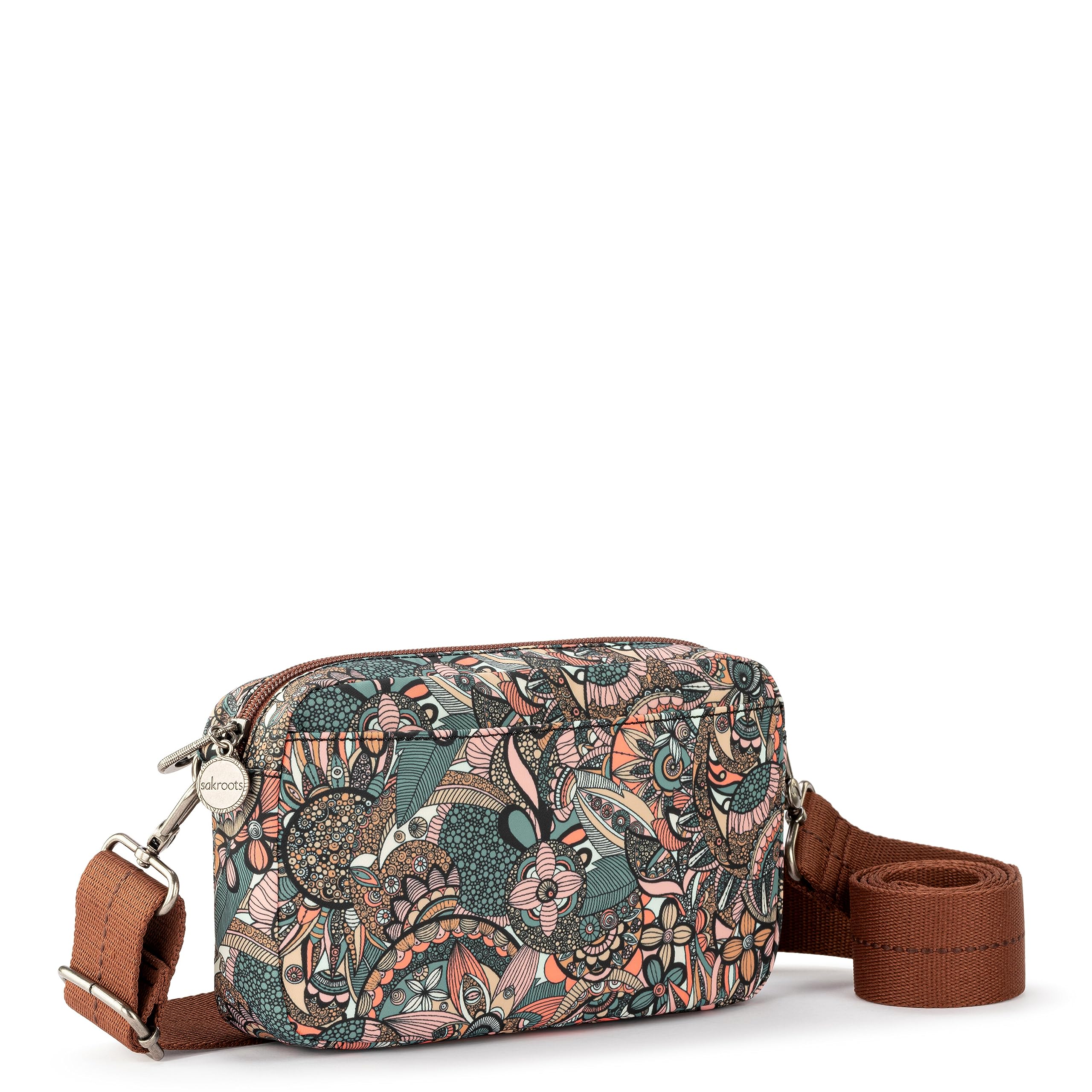 Sakroots Lodi Smartphone Crossbody in Eco-Twill, Convertible Design, Sienna Spirit Desert