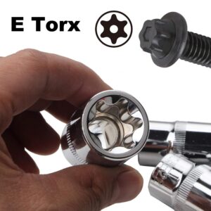 Female E Torx Socket Set 3/8 1/2 1/4 Drive E4 - E24 External Torque Star Socket Kit 14pcs