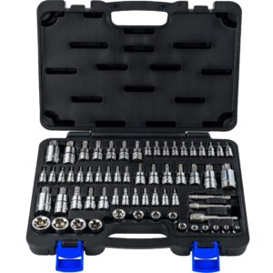 epauto torx bit socket and external torx socket set 63-piece set