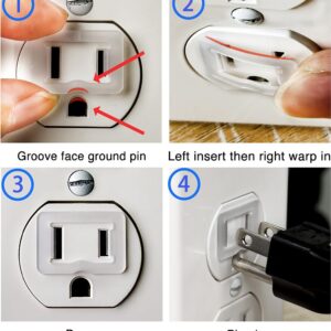 12 Packs Loose Outlet Fix Plug | Make Your Loose Socket Jack Snug for Power Plug | Socket Extender Secured onto Wall Socket | Won't Fall Out Easily or Cut Off Electricity - Matte White