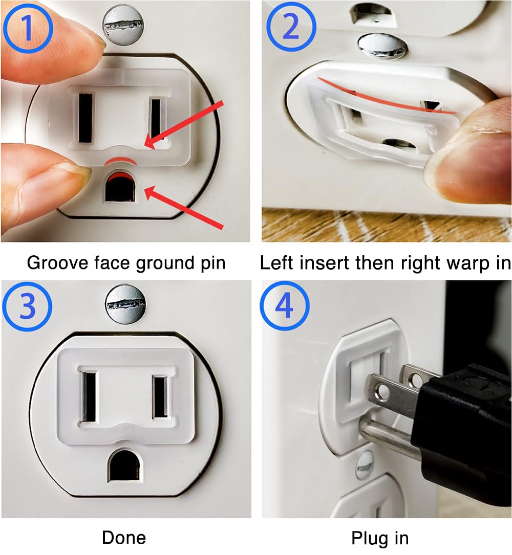 12 Packs Loose Outlet Fix Plug | Make Your Loose Socket Jack Snug for Power Plug | Socket Extender Secured onto Wall Socket | Won't Fall Out Easily or Cut Off Electricity - Matte White