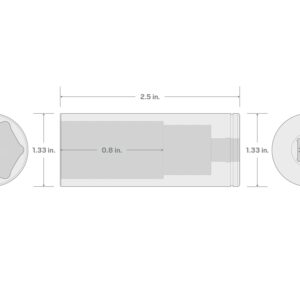 TEKTON 3/8 Inch Drive x 1 Inch Deep 6-Point Socket | SHD13025