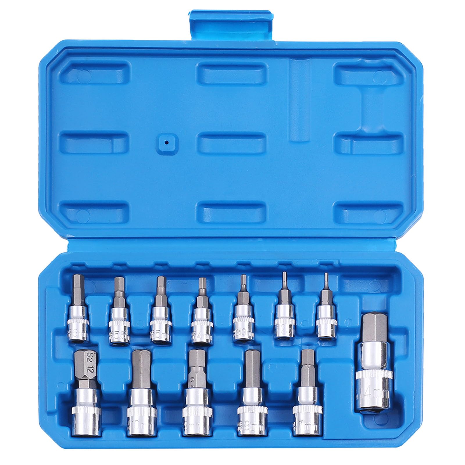 Hex Bit Socket Set Premium S2 Alloy Steel | 13-Piece Metric 2mm - 14mm Allen Socket Kit