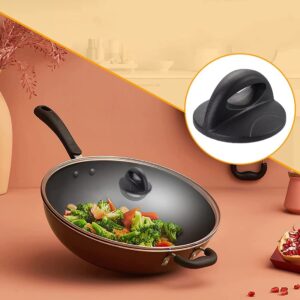 2 pcs universal pot lid knob, pot lid handle replacement knob, kitchen cookware heat resistant pot knob, easy grip lid handle, compatible with kitchen cookware casserole glass saucepan kettle