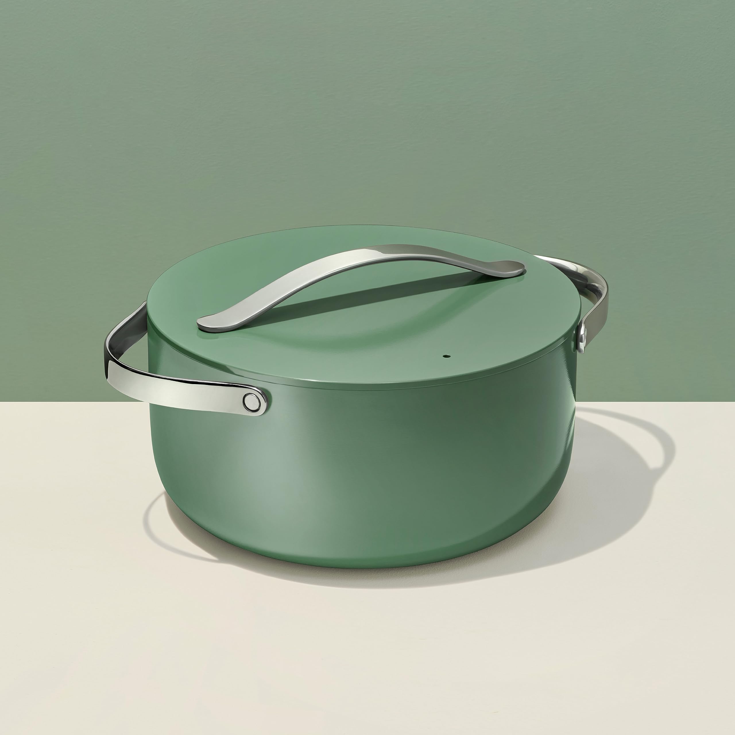 Caraway Nonstick Ceramic Dutch Oven Pot with Lid (6.5 qt, 10.5") - Non Toxic, PTFE & PFOA Free - Oven Safe & Compatible with All Stovetops (Gas, Electric & Induction) - Sage