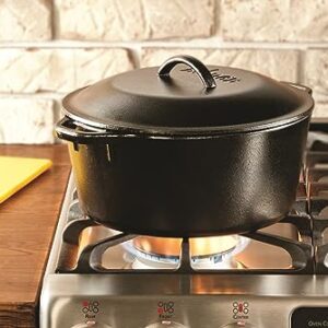 Lodge Cast Iron Serving Pot Dutch Oven with Dual Handles, Pre-Seasoned, 7-Quart,Black