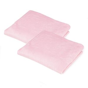 American Baby Company 2 Pack Heavenly Soft Chenille Fitted Crib Sheet 28" x 52", Warm and Cozy Neutral Chenille Sheet, Pink, for Boys and Girls, Fits Crib and Toddler Bed mattresses