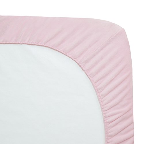 American Baby Company 2 Pack Heavenly Soft Chenille Fitted Crib Sheet 28" x 52", Warm and Cozy Neutral Chenille Sheet, Pink, for Boys and Girls, Fits Crib and Toddler Bed mattresses