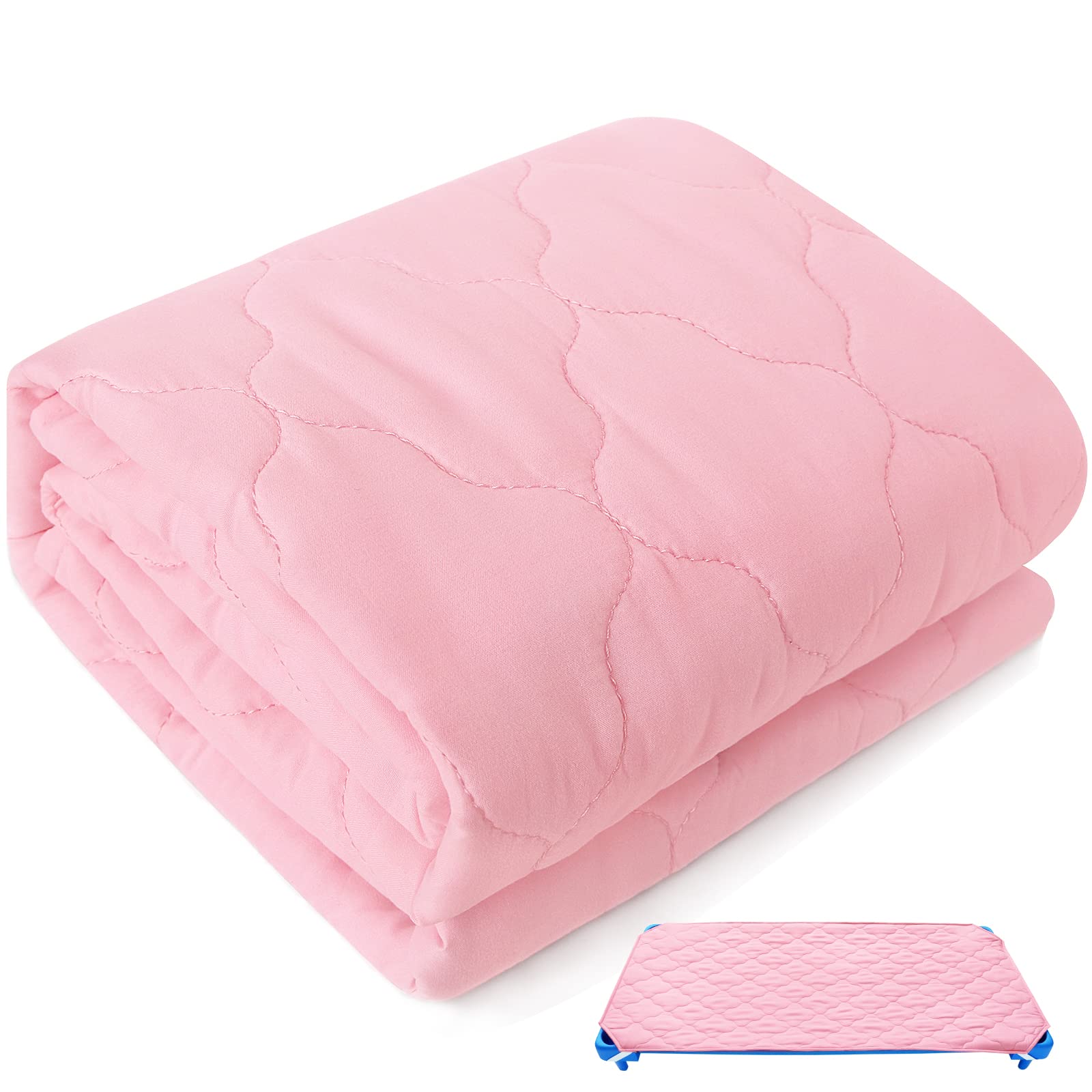 Cot Sheet for Standard Size Daycare/Pre-School Cot Kids Nap Mat Sheet 23" x 51", Children’s Naptime Cot Sheet, Breathable Nap Mat for Boys and Girls, Pink