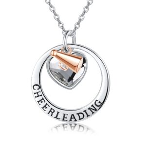 yfn cheerleader gifts for girls sterling silver cheerleading cheer necklace cheerleader pendant jewelry for women