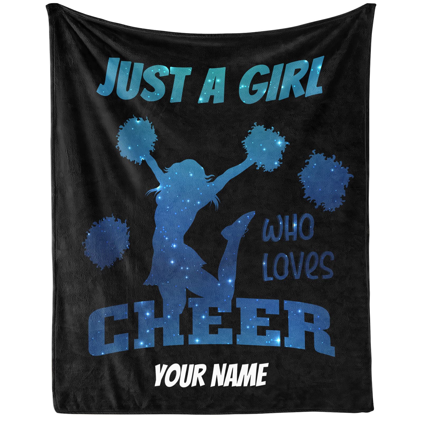 Personalized Cheer Blanket Gifts with Name Text, 30"x40" Cheerleader Throw Blanket for Teens Girls, Lightweight, Soft, Cozy, Warm, Fleece Cheerleading Gift for Bed Couch