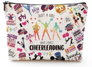 cheer stuff cheerleader cheer bag funny cheerleader gifts cheerleading girls gift christmas birthday gifts for women her female girls cheer team merchandise - peace love cheerleading