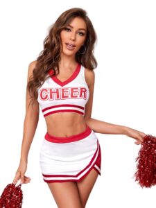 cheerleader costume for women sexy musical uniform fancy dress 3 pcs cheerleading complete outfit