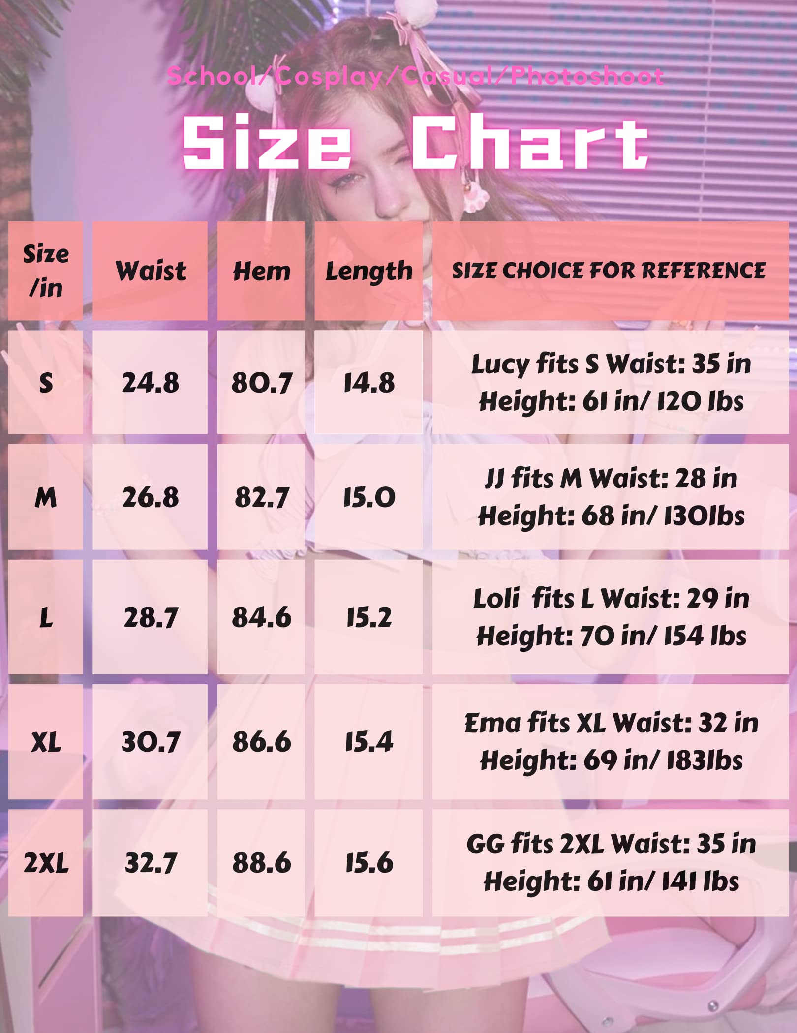 Avidlove Short Pleated Skirt Sexy Mini Skirt Cheer Skirt School Girl Skirts for Women (Pastel Pink， Large)