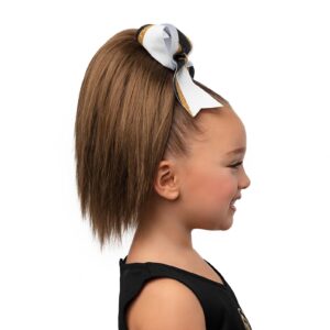 girly curls cheerleader 11" straight ponytail hairpiece for girls and teens (california)