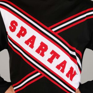 Fun Costumes Men's Saturday Night Live Spartan Cheerleader Costume, SNL Cheer Cosplay Outfit, Male Cheerleader Uniform M Black