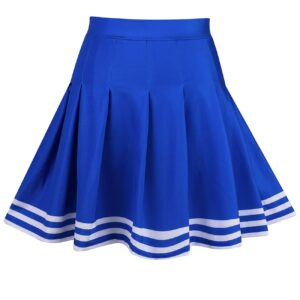 GRAJTCIN Cheerleader Costume for Women Halloween Cosplay Girls Cheerleading Uniform Cheer Outfit Crop Top Dress (XS, Blue)