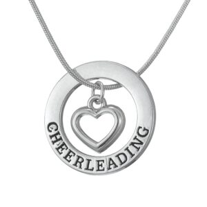 teamer love cheerleading pendant cheer cheerleader necklace sprots jewelry for women female