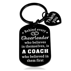 cheerleader gifts for cheer coach keychain appreciation gift for coach competition birthday christmas graduation end of season senior for cheer coach women men thank you cheerleading gift for him