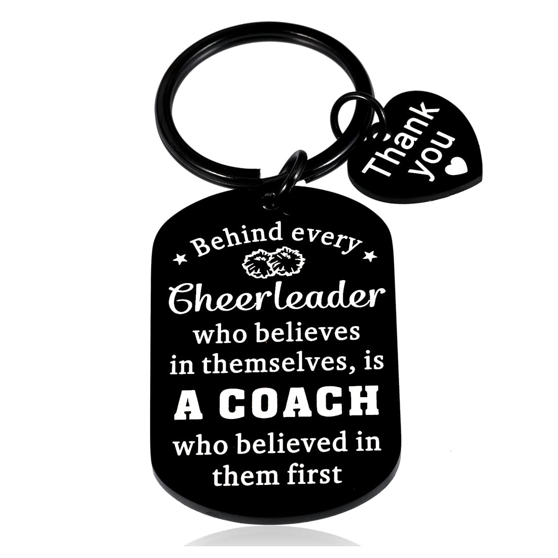 Cheerleader Gifts for Cheer Coach Keychain Appreciation Gift for Coach Competition Birthday Christmas Graduation End of Season Senior for Cheer Coach Women Men Thank You Cheerleading Gift for Him