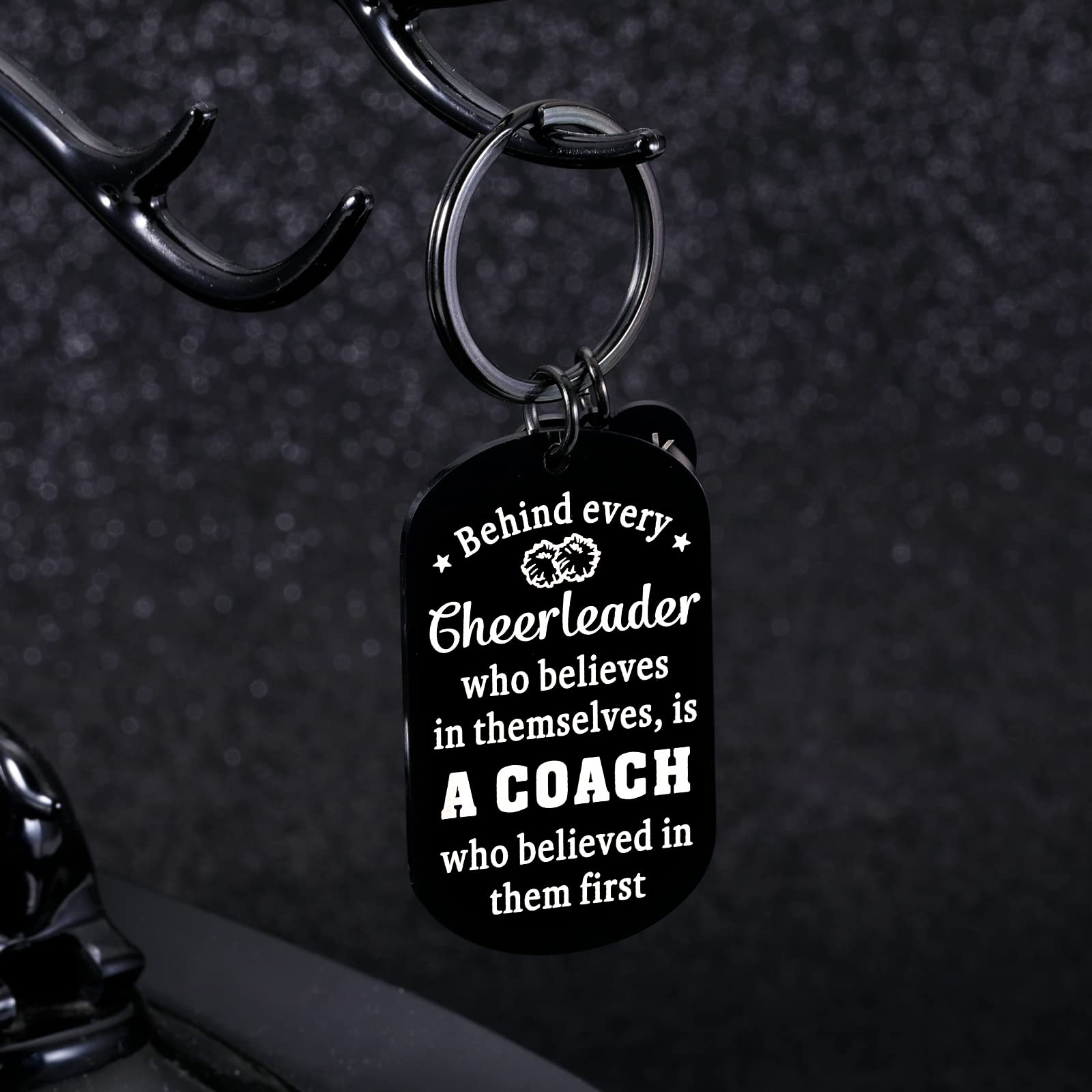 Cheerleader Gifts for Cheer Coach Keychain Appreciation Gift for Coach Competition Birthday Christmas Graduation End of Season Senior for Cheer Coach Women Men Thank You Cheerleading Gift for Him