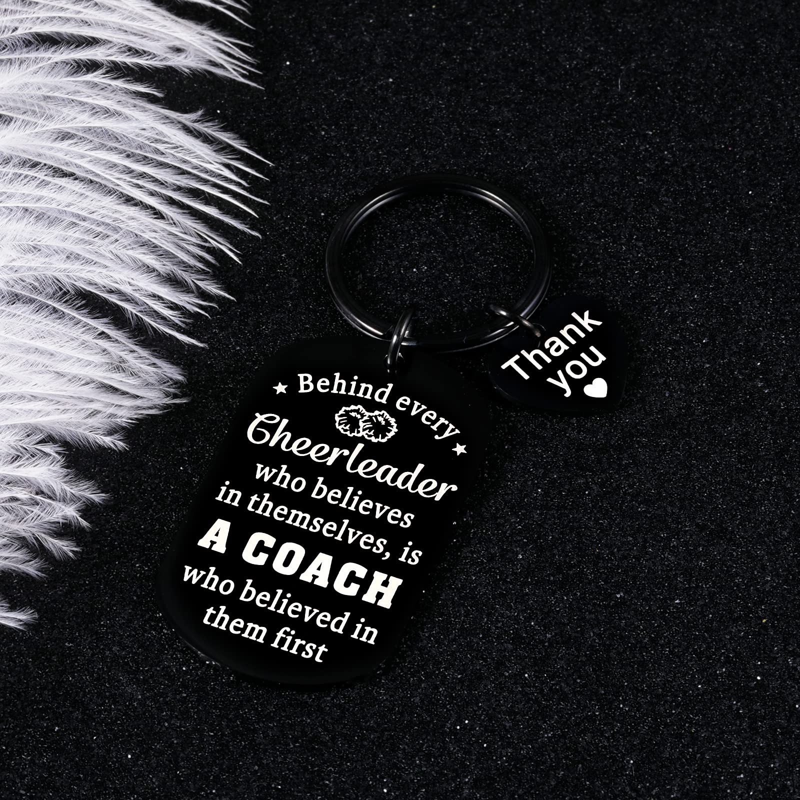 Cheerleader Gifts for Cheer Coach Keychain Appreciation Gift for Coach Competition Birthday Christmas Graduation End of Season Senior for Cheer Coach Women Men Thank You Cheerleading Gift for Him