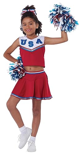 California Costumes Patriotic Cheerleader Child Costume, Medium, Red