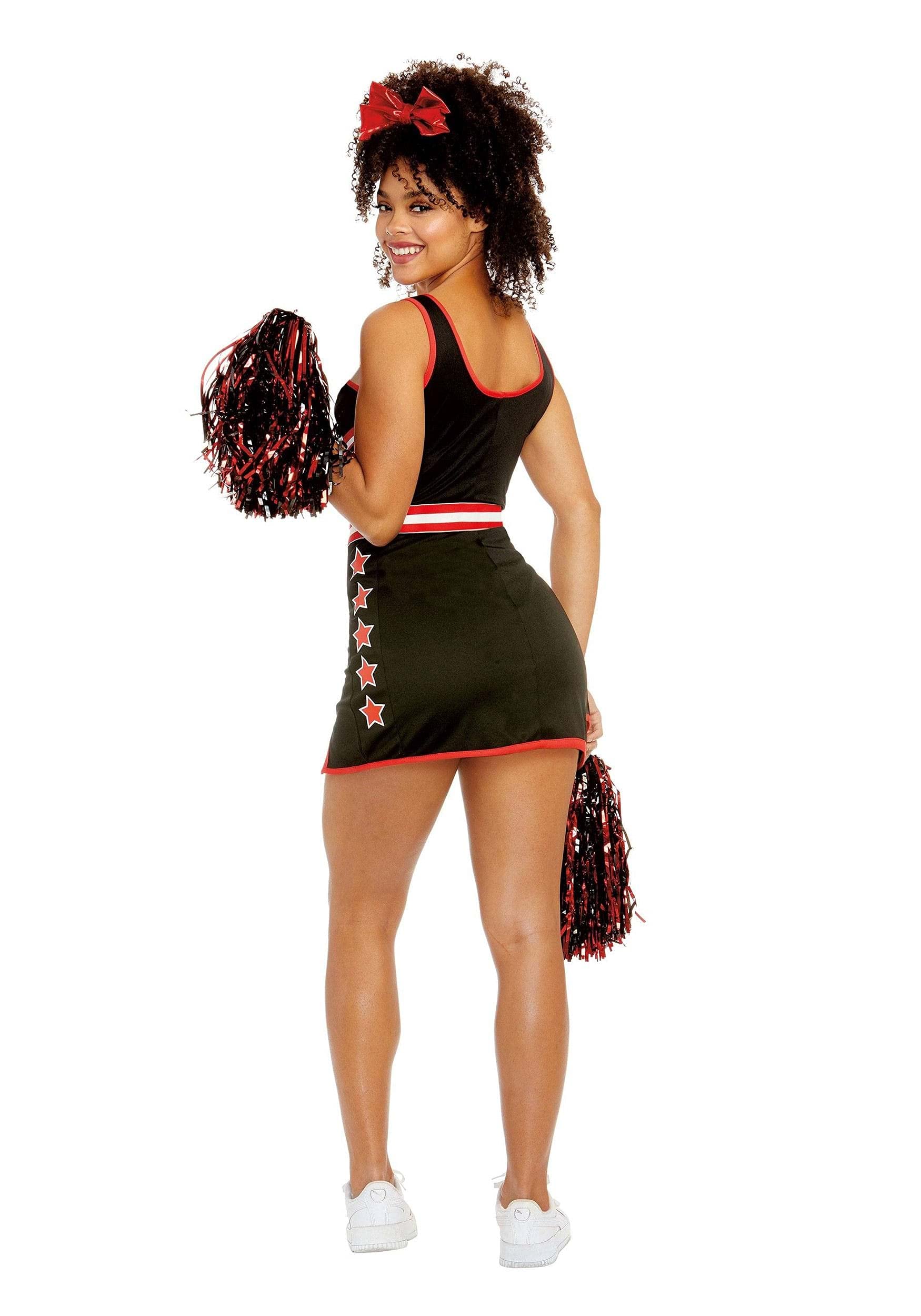 Dreamgirl Adult Cheerleader Costume, Womens Cheer Team USA Halloween Costume - Medium