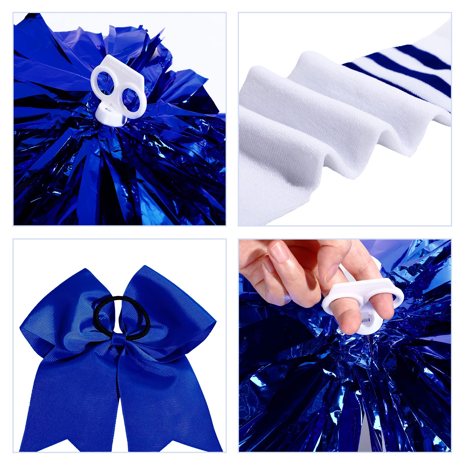 4 Pcs Girls Cheerleader Costume Outfit Set Fancy Dress for DIY Halloween Birthday Cosplay Party Gift (6-7 Years)