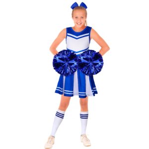 4 Pcs Girls Cheerleader Costume Outfit Set Fancy Dress for DIY Halloween Birthday Cosplay Party Gift (6-7 Years)