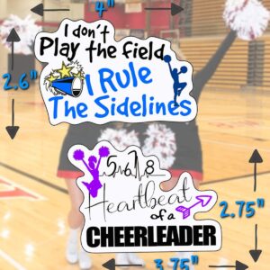 Cheer Stickers - Perfect Cheer Gifts for Cheerleaders - Waterproof, Durable 100% Vinyl - Anywhere You Need Cheer Stickers for Water Bottles, Laptop, Car Decal, Party Giveaways