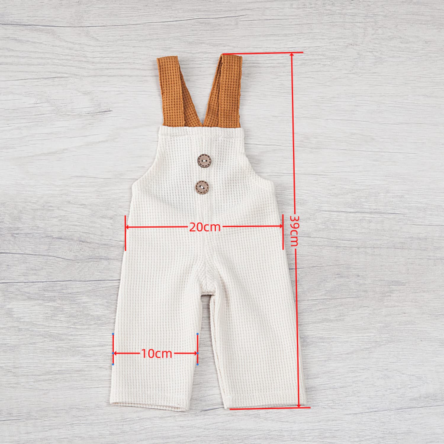 Coberllus Newborn Monthly Baby Photo Props Stripe Checked Fabric Flat Cap Newsboy Cap & Suspender Pants Romper for Photography Outfits (Light Beige)