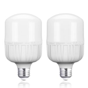 neewer e26 24w led light bulbs, 2 packs, 2160 lumens/5700k/cri 93+/15000h lifespan, bright video photography lighting, silent/no flicker/non dimmable 200w incandescent equivalent, ul certified