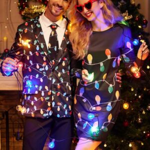 For G and PL Christmas Womens Long Sleeve Black Bodycon Costume Printed Dress Crewneck Pullover Outfits Light M