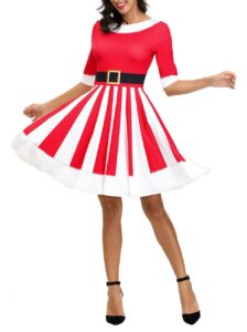 ainuno christmas dresses for women 2023 holiday red santa claus ugly dress casual cute xmas costumes,xxl