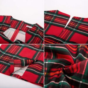 Women's Plaid Pencil Dress 50s 60s 30s Vintage Wiggle Dress Red or Christmas