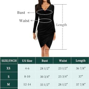 GUBERRY Christmas Holiday Party Dress for Women Fall Wedding Guest Dresses Formal Cocktail Dress Winter Velvet Sexy Going Out 2023(Wine,Small)