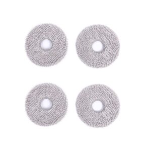 ecovacs washable mopping pads 4 pcs per pack for deebot x2 omni/ t20 omni/ t10 omni/ x1 omni/ x1 turbo series robot vacuum and mop cleaner, gray