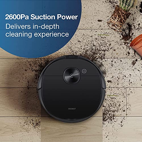 ECOVACS Deebot - N8+ Vacuum & Mop Robot with Advanced Laser Mapping and Auto-Empty Station For Carpet, Hard Floor - Black (Renewed)