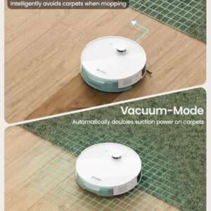 Lefant N3 Robot Vacuum and Mop Combo, Precision Mapping with Lidar & dToF Sensors, Max 4000Pa Suction, Ultrasonic Carpet Detection, Robotic Vacuum Cleaner with Sonic Mopping, WiFi/App/Alexa Control