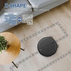 Robot Vacuum and Mop Combo, WiFi/App/Alexa, Robotic Vacuum Cleaner with Schedule, 2 in 1 Mopping Robot Vacuum with Watertank and Dustbin, Self-Charging, Slim, Ideal for Hard Floor, Pet Hair, Carpet