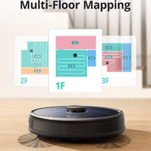 eufy RoboVac L35 Hybrid Robot Vacuum and Mop with 3,200Pa Ultra Strong Suction, iPath Laser Navigation,Multi Floor Mapping,Advanced App Control,Controllable Water Tank,Compatible with Alexa(Renewed)