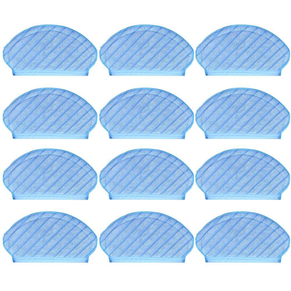 neutop Replacement Microfiber Mopping Pads Compatible with Ecovacs Deebot OZMO T5, N7, 920, 950 Robot Vacuums, 12-pack.