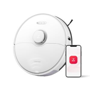 roborock s8 robot vacuum and mop cleaner, duoroller brush, 6000pa suction, reactiveai 2.0 obstacle avoidance, sonic mopping, auto lifting mop, works with alexa, perfect for pet hair, white